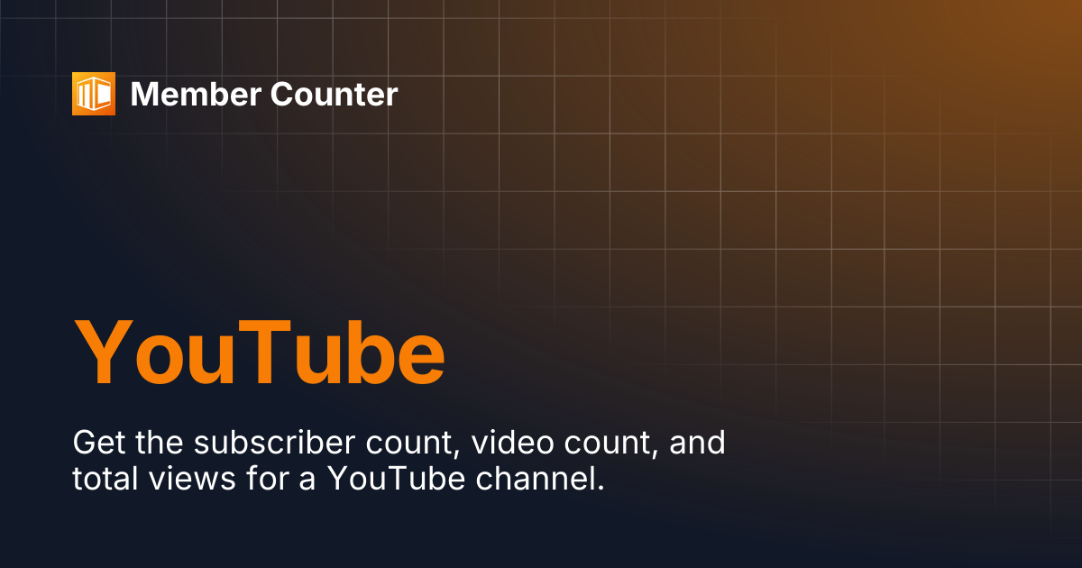 YouTube | Member Counter