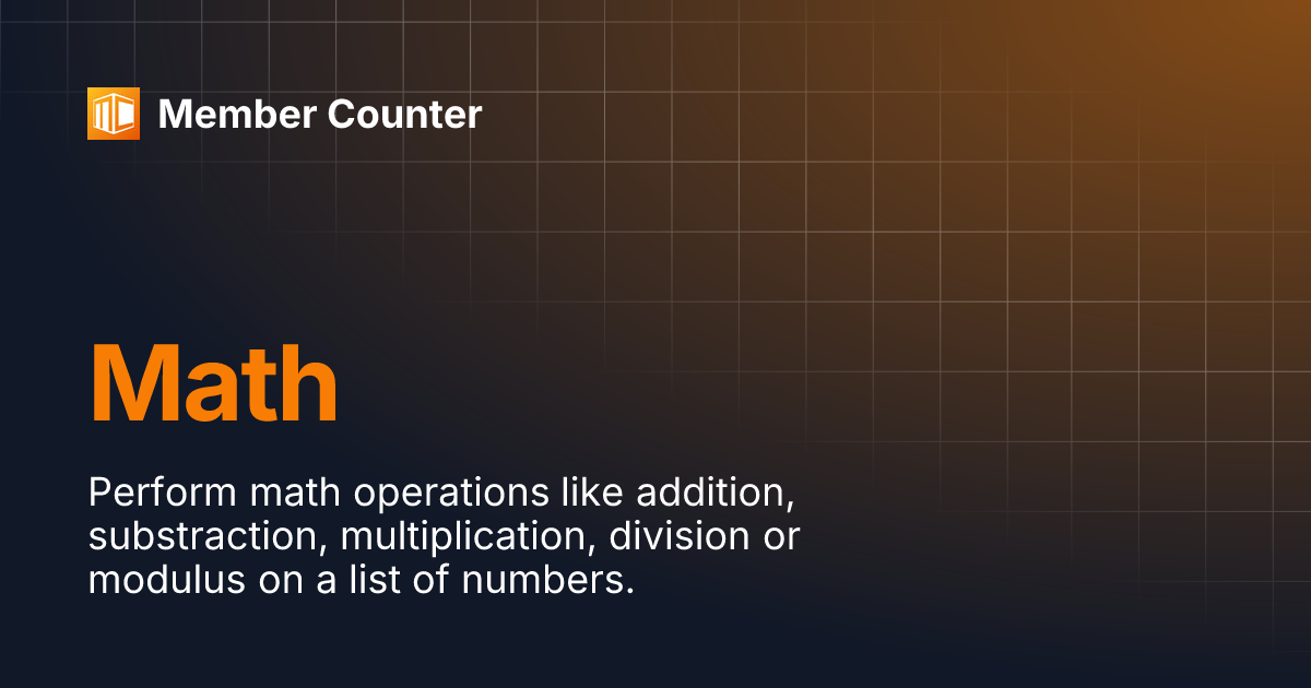 Math | Member Counter