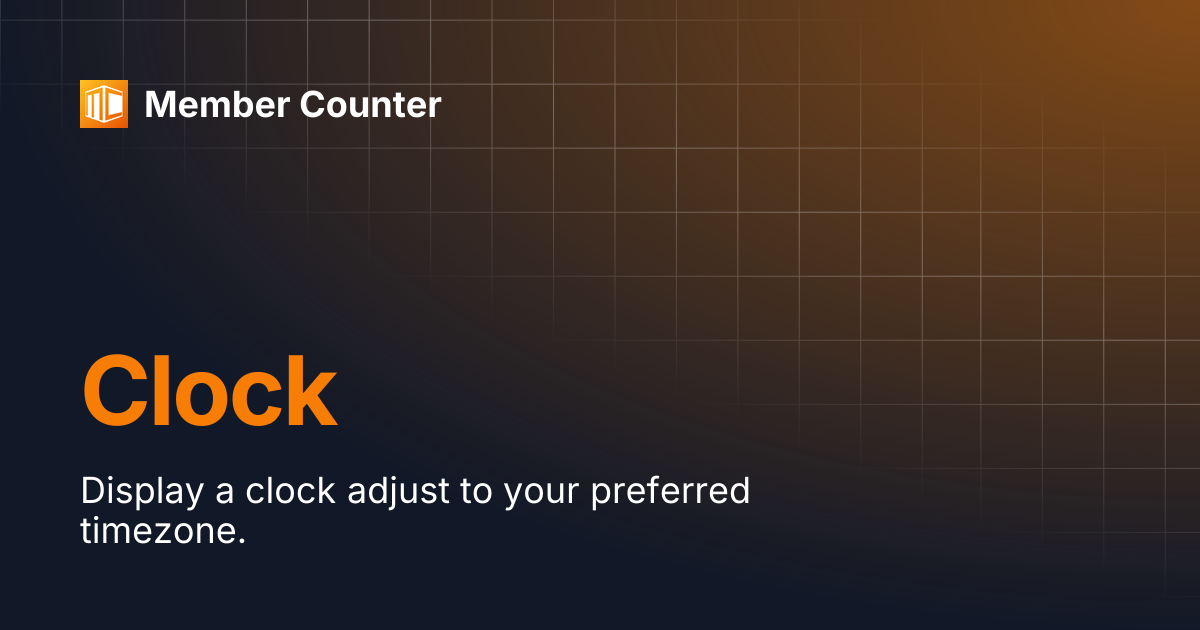 Clock | Member Counter