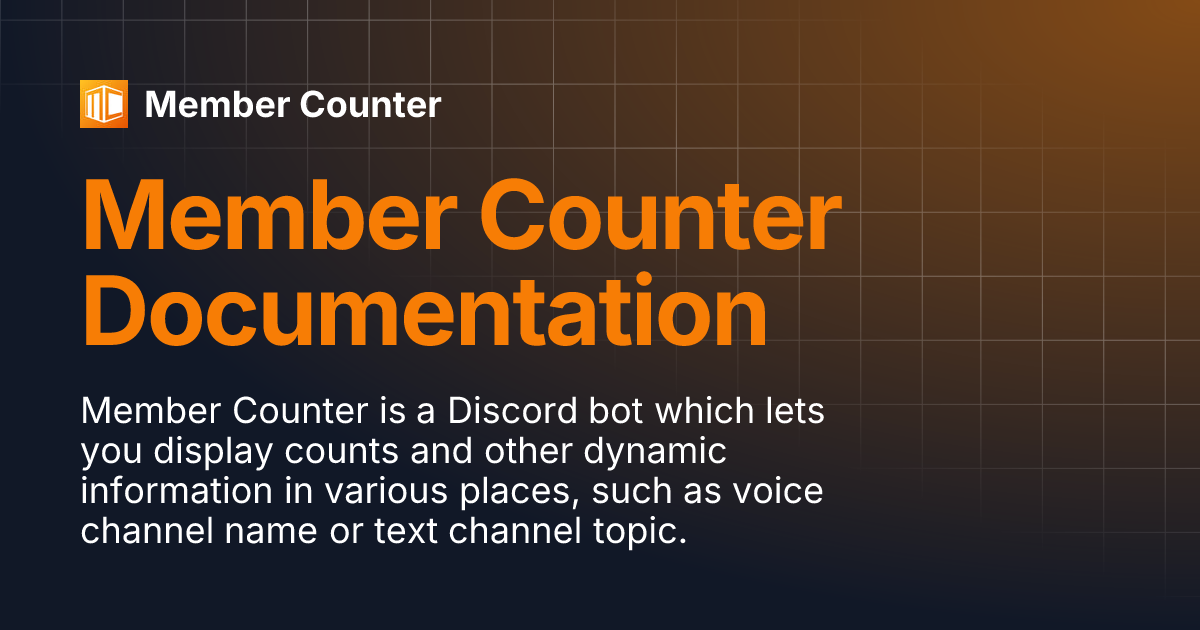 Member Counter Documentation | Member Counter